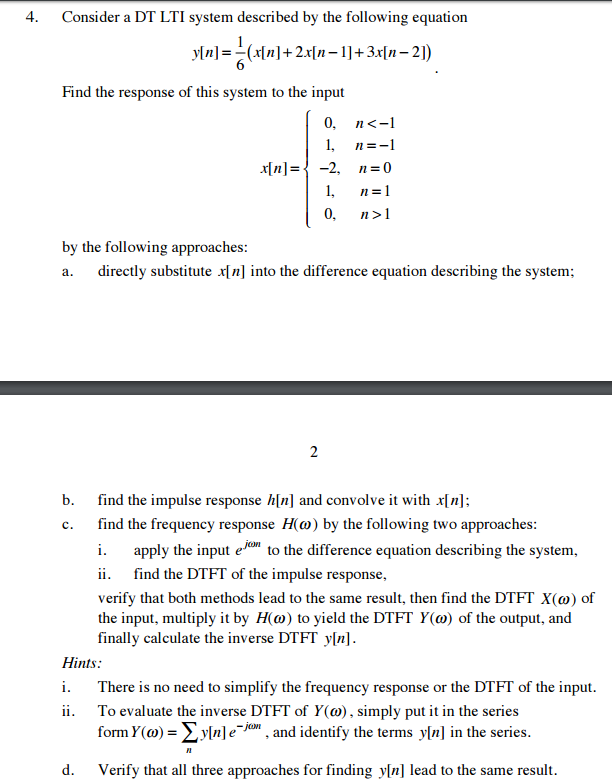 Solved Consider a DT LTI system described by the following | Chegg.com