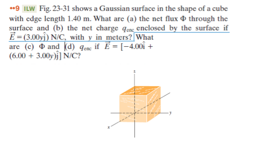 Solved ?9 ILW Fig. 23-31 shows a Gaussian surface in the | Chegg.com