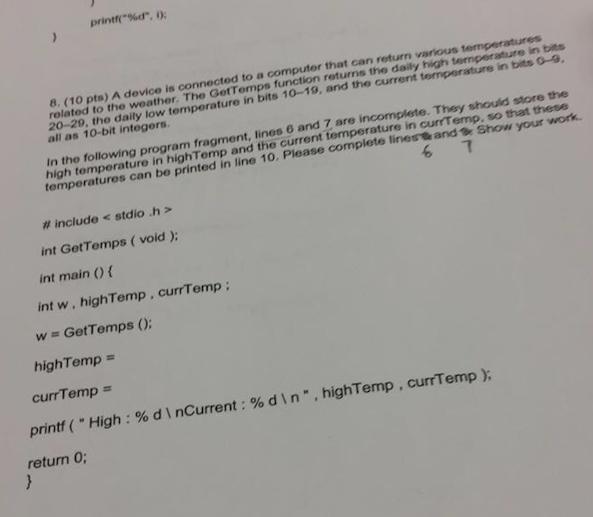 Solved A device is connected to a computer that can return | Chegg.com