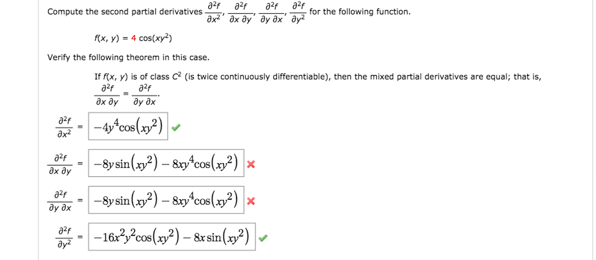 Solved Compute the second partial derivatives partial | Chegg.com Solved Compute the second partial derivatives partial | Chegg.com