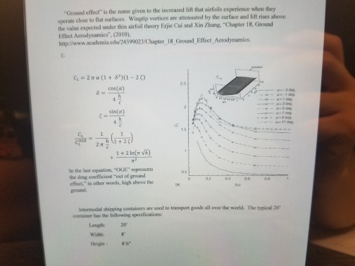 Solved "Ground effect" is the name given to the increased | Chegg.com