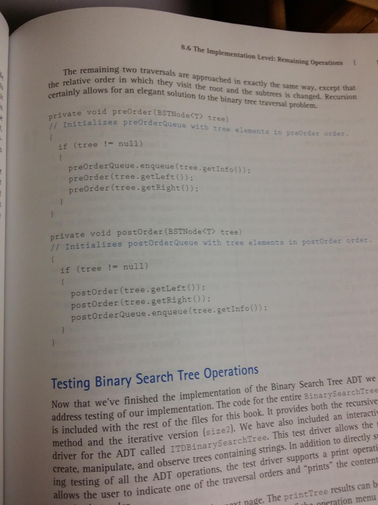 Solved 1) Extend the Binary Search Tree ADT to include a | Chegg.com