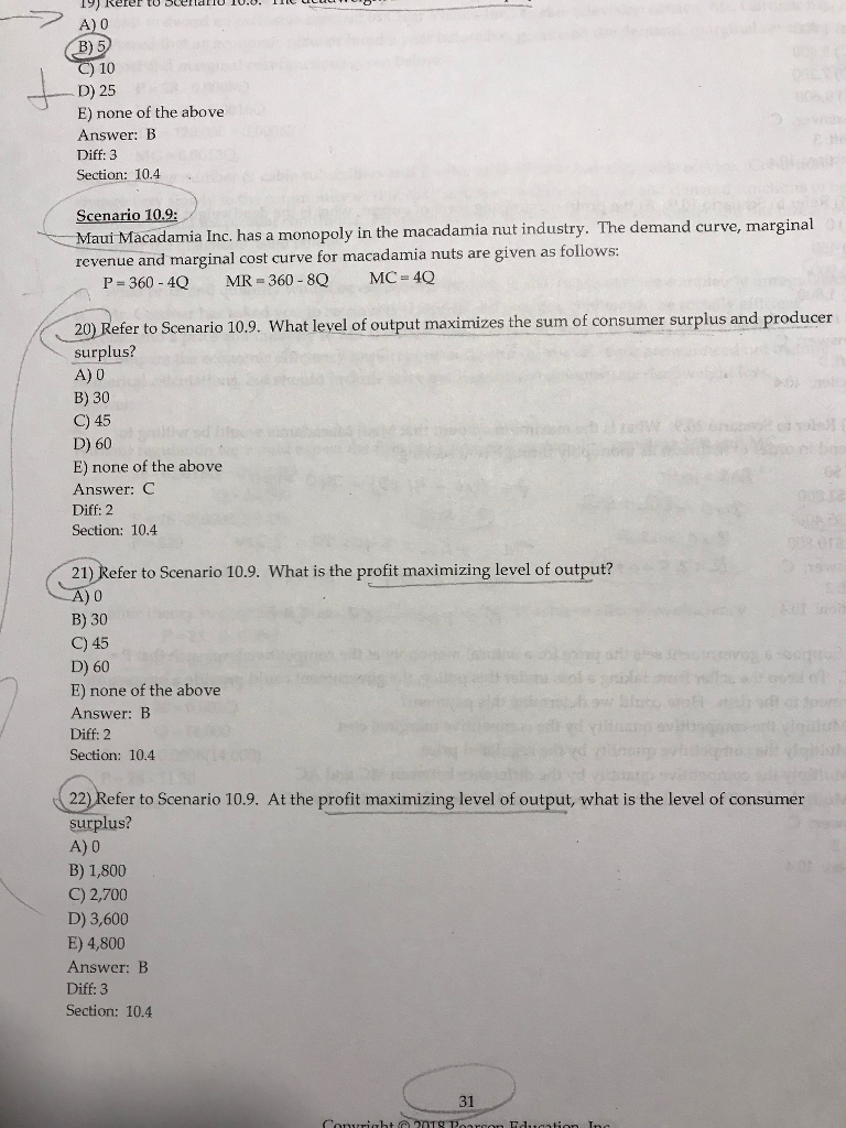 L9) Reer to sce ) 10 D) 25 E) none of the above | Chegg.com