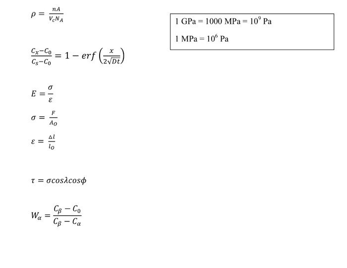 Solved Material Science Question: Use the equation | Chegg.com