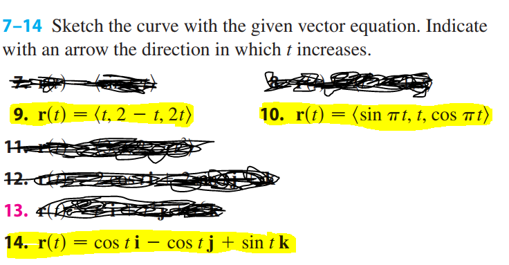 Solved Sketch The Curve With The Given Vector Equation