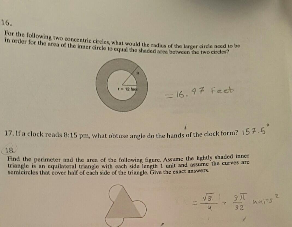 Solved For the following two concentric circles, what would | Chegg.com