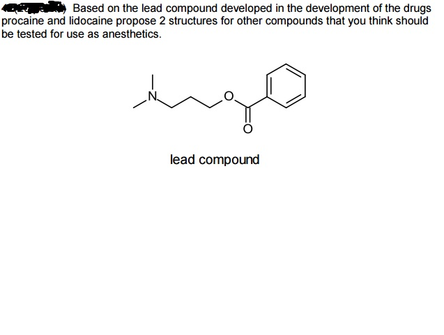 Solved Based on the lead compound developed in the | Chegg.com