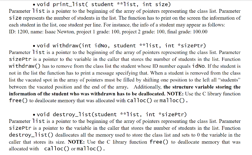 Solved 2) [42] Write a program to manage the grades of | Chegg.com