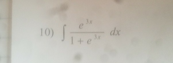 Solved 3x 10) dx 3x | Chegg.com