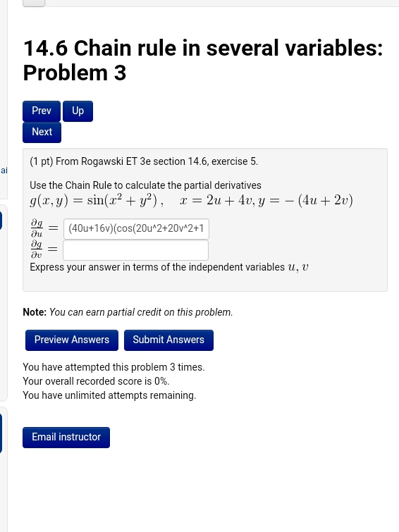 Solved Use the Chain Rule to calculate the partial | Chegg.com