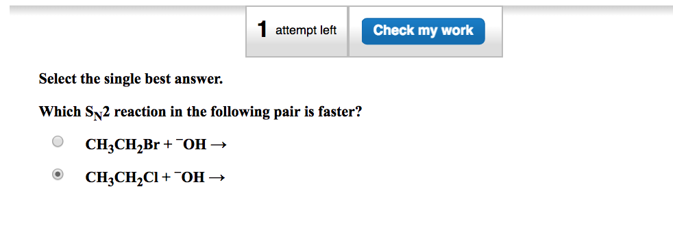 Solved 1 attempt left Check my work Select the single best | Chegg.com