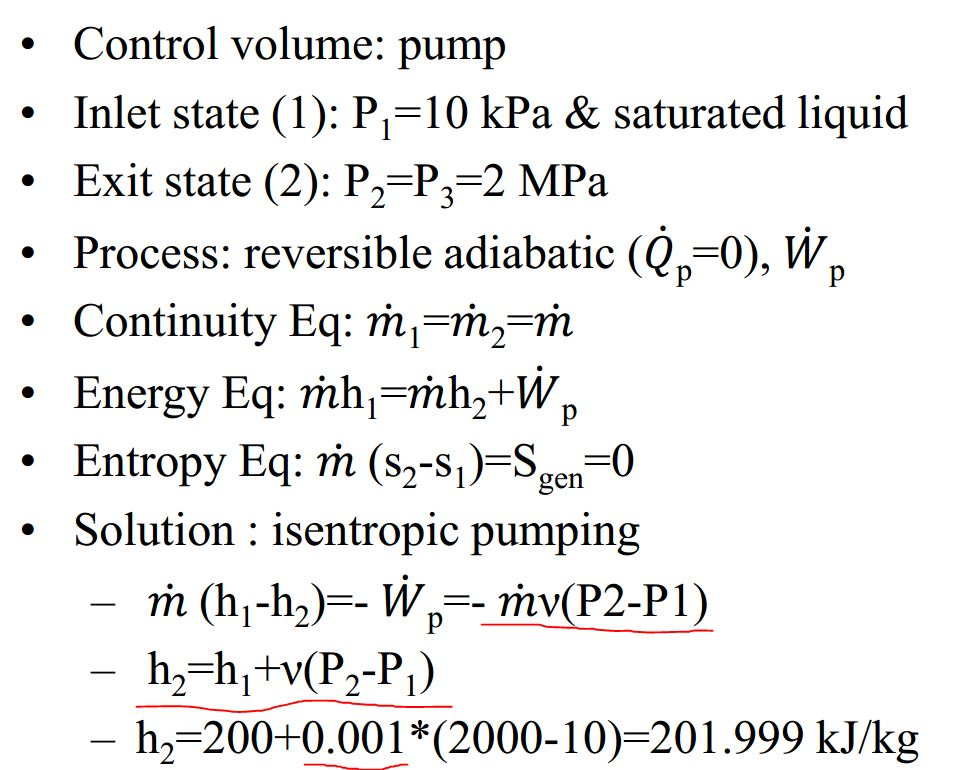 Solved Control volume: pump Inlet state (1): Pi 10 kPa & | Chegg.com