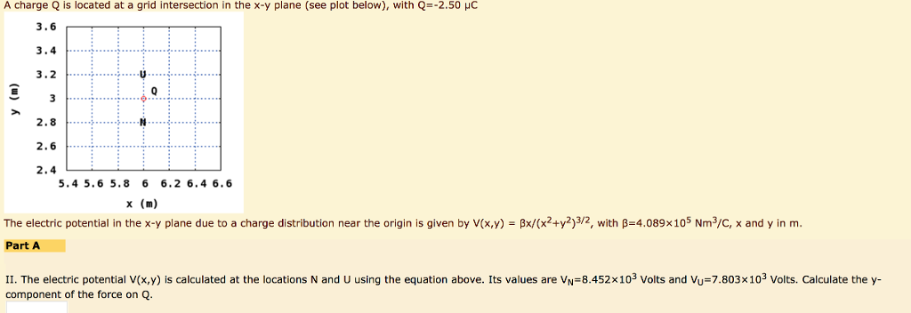 Solved A charge Q is located at a grid intersection in the | Chegg.com