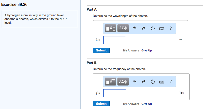 Solved A Hydrogen Atom Initially In The Ground Level Absorbs