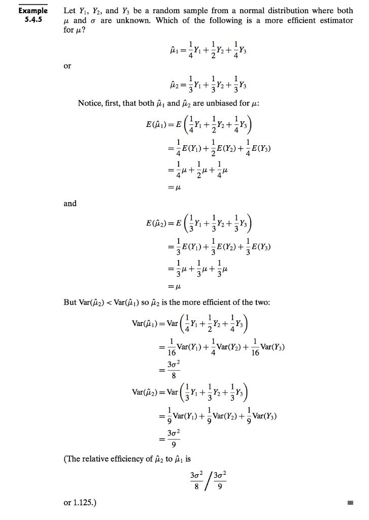 Solved Example 5.4.5 Let Yi, Y2, and Ys be a random sample | Chegg.com