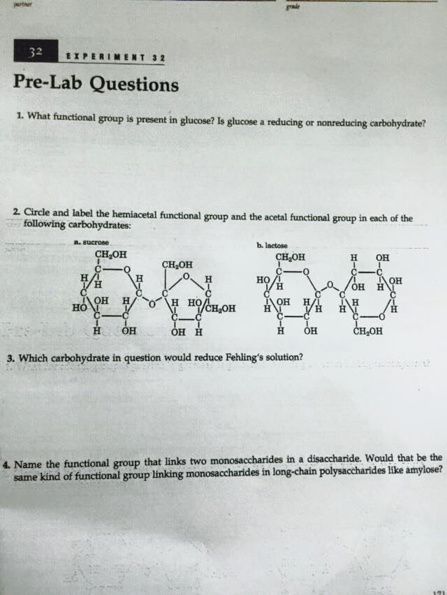 Hemiacetal Functional Group In Sucrose