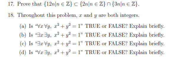 Solved Prove that {12n|n elementof Z} subsetof {2n|n | Chegg.com
