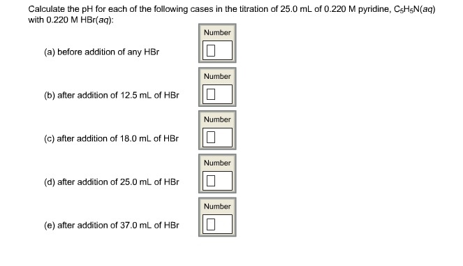 Solved Calculate the pH for each of the following cases in | Chegg.com