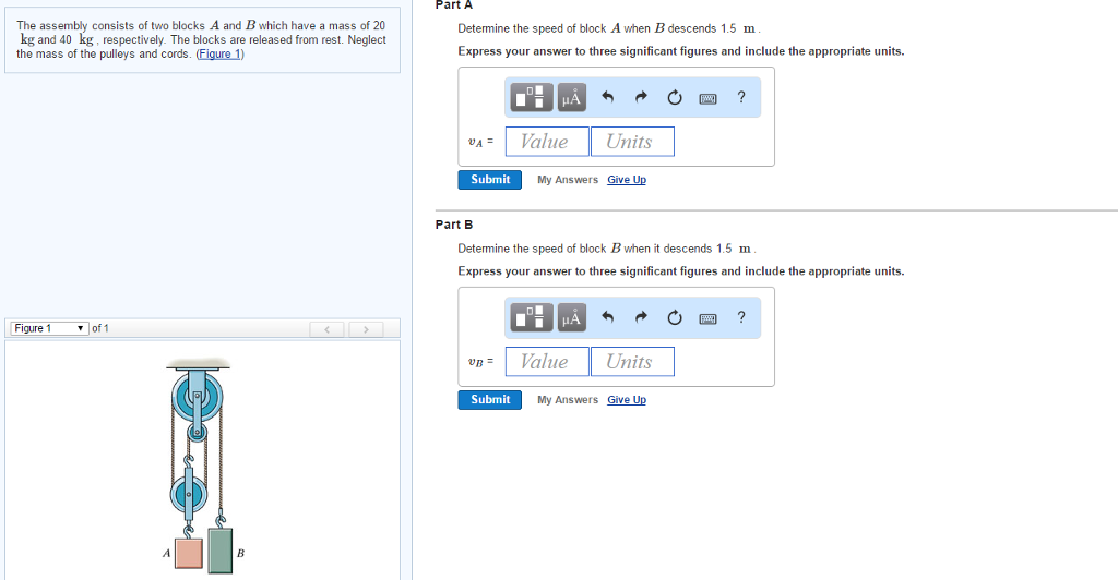 Solved The assembly consists of two blocks A and B which | Chegg.com