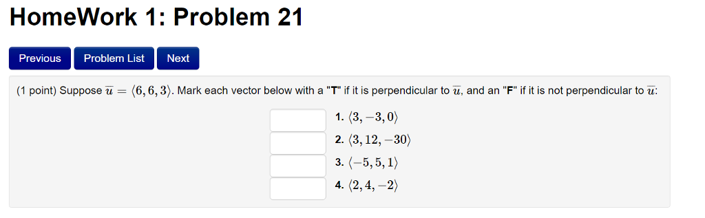 Solved Suppose u = (6, 6, 3). Mark each vector below with a | Chegg.com