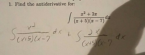 Solved Find the antiderivative for: integral x^2 + 2x/(x + | Chegg.com