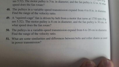 Solved The pulleys in a variable-speed transmission expand | Chegg.com