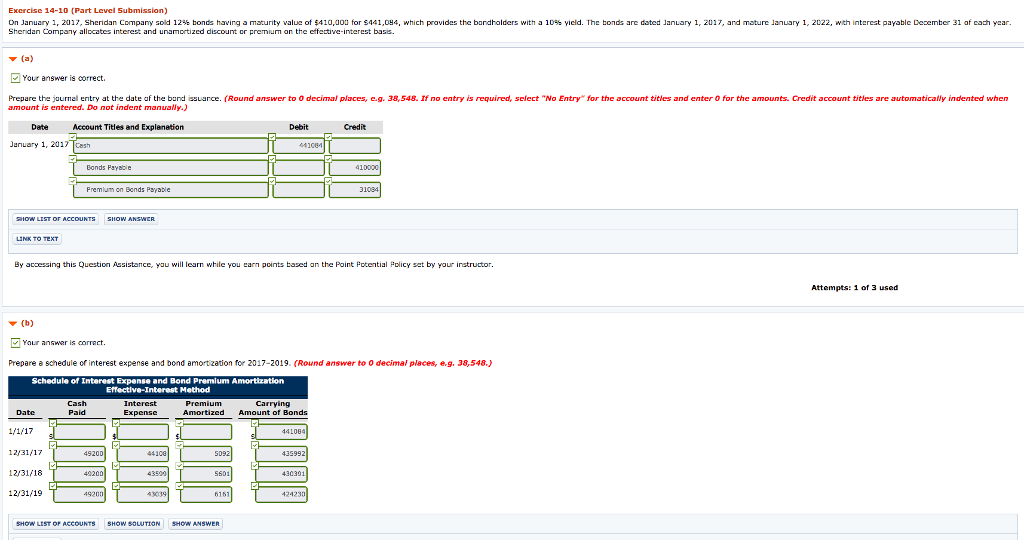 Solved Exercise 14-10 (Part Level Submission on January 1 | Chegg.com