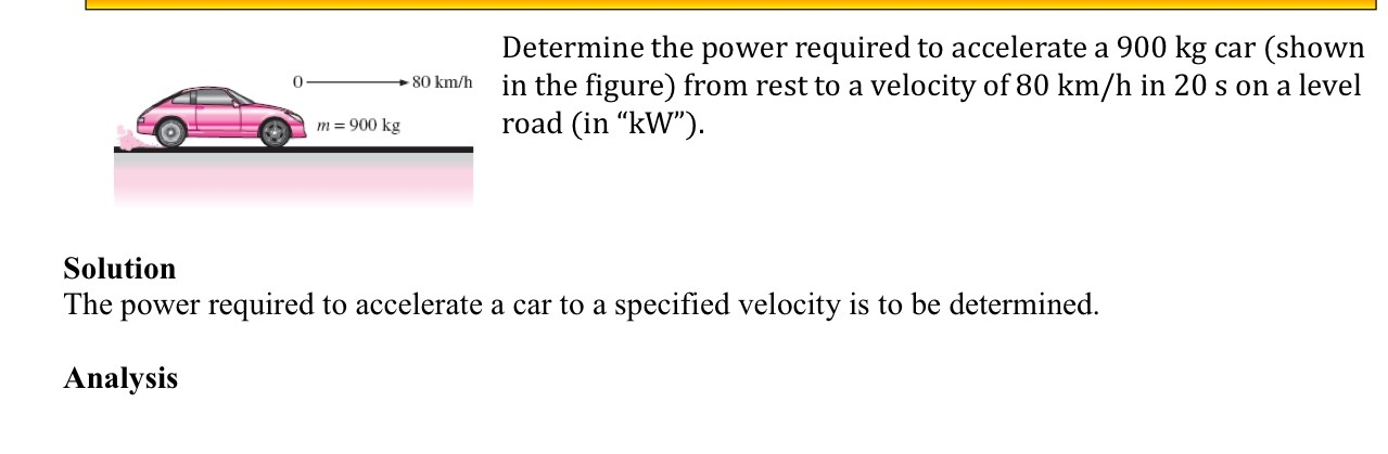 Solved Solution Determine the power required to accelerate a | Chegg.com