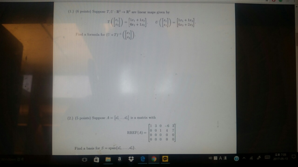 Solved Suppose T, U: R^2 rightarrow R^2 are linear maps | Chegg.com