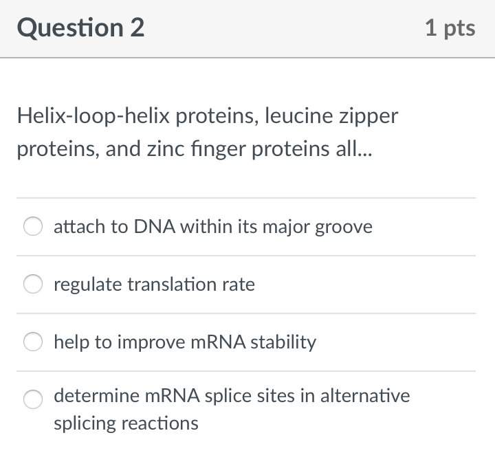 Solved Helix-loop-helix proteins, leucine zipper proteins, | Chegg.com