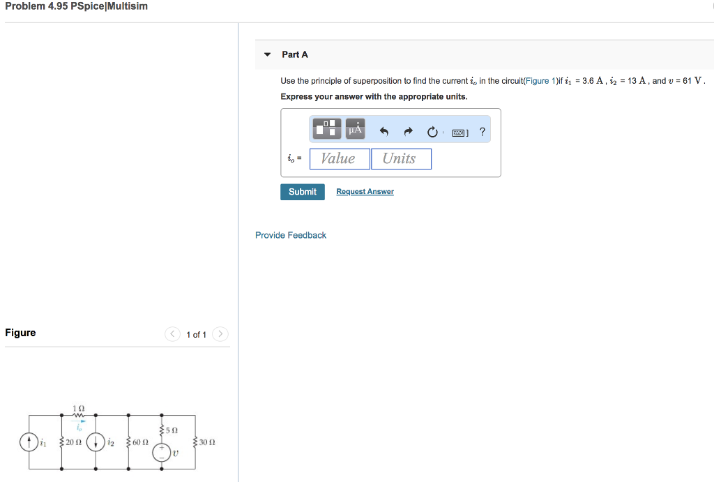 Solved Problem 4.95 PSpice Multisim Part A Use the principle | Chegg.com