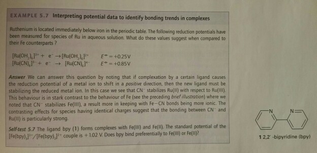 Solved EXAMPLE 5.7 Interpreting potential data to identify | Chegg.com