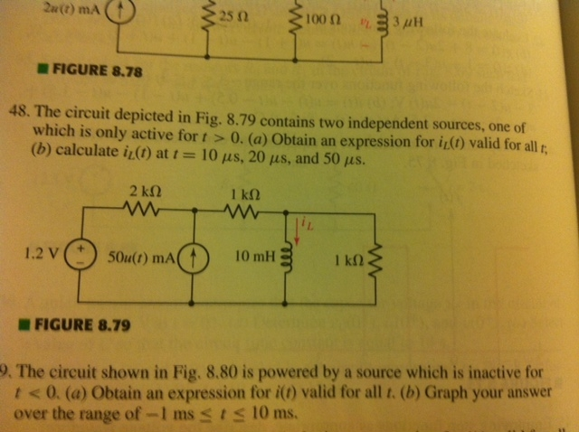 Solved The circuit depicted in Fig. 8.79 contains two | Chegg.com