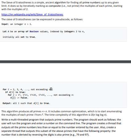 Solved The Sieve of Eratosthenes is a simple, ancient | Chegg.com