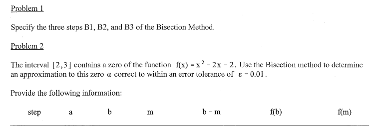 Solved Problem 1 Specify the three steps B1, B2, and B3 of | Chegg.com