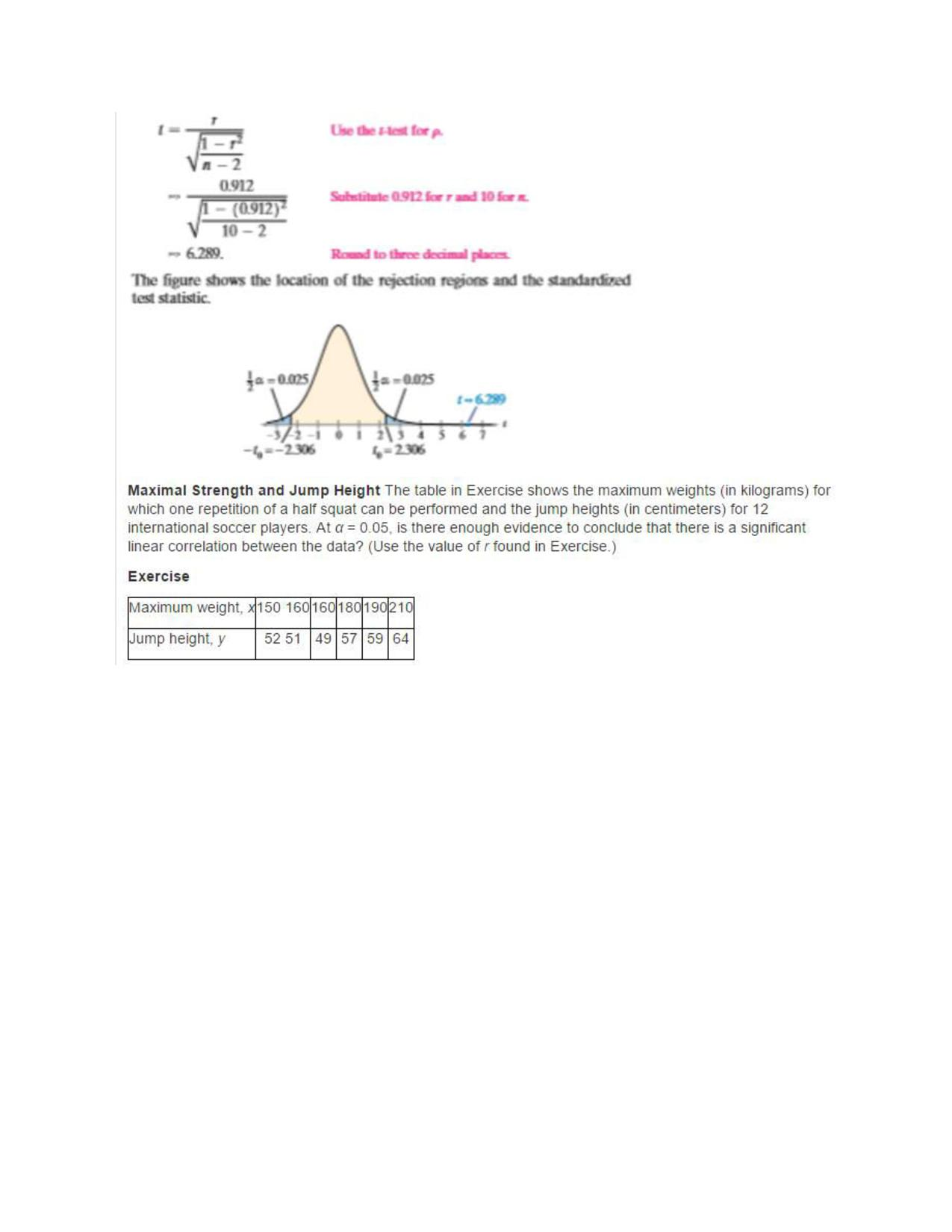 Solved T = r/square squareroot 1 - r^2/n - 2 Use the t-test | Chegg.com