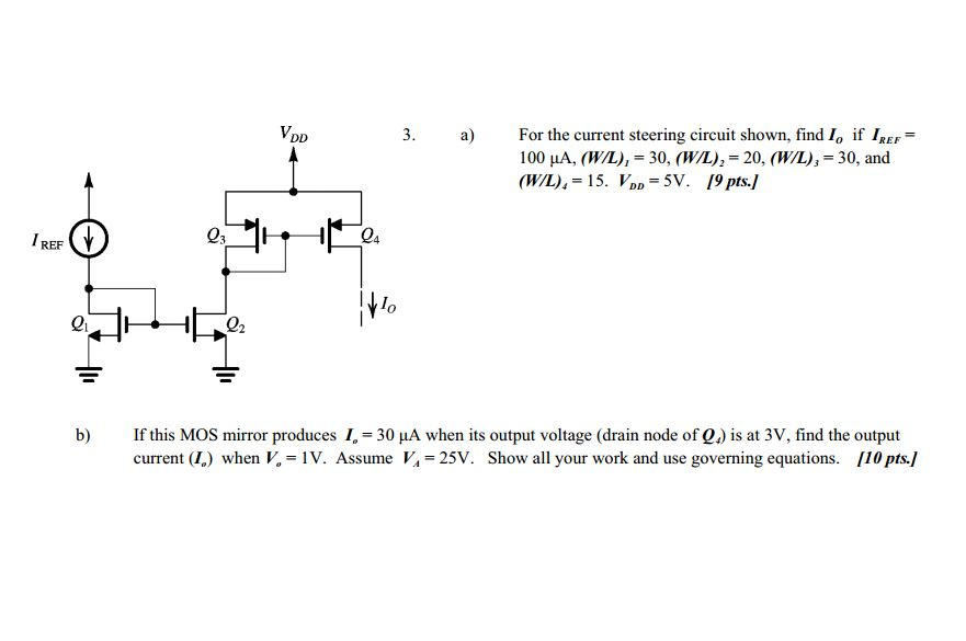 Solved For the current steering circuit shown, find Ia if | Chegg.com