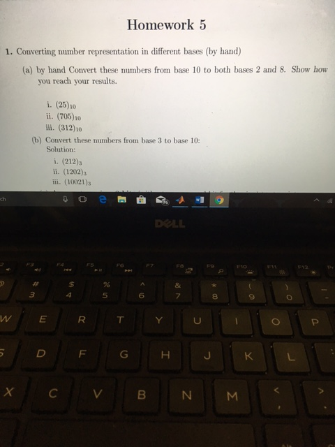 Solved Homework 5 1. Converting number representation in | Chegg.com