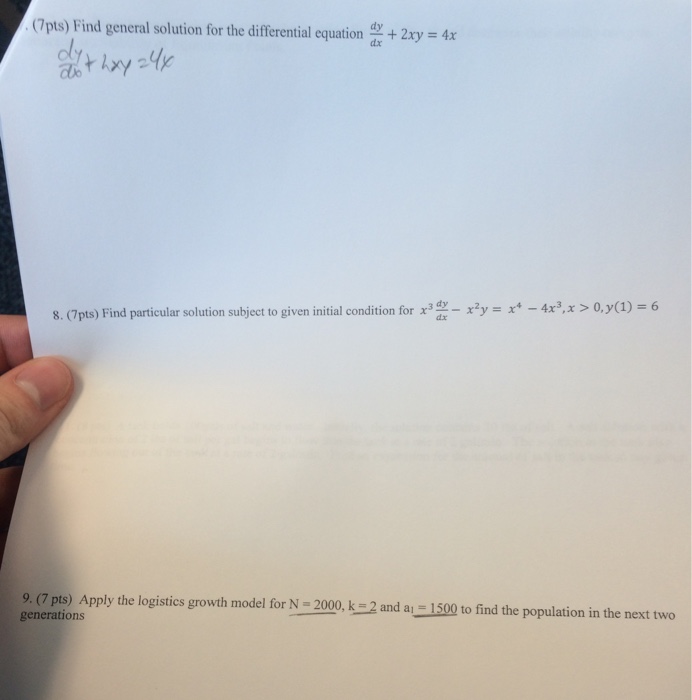 Solved Find general solution for the differential equation | Chegg.com Solved Find general solution for the differential equation | Chegg.com
