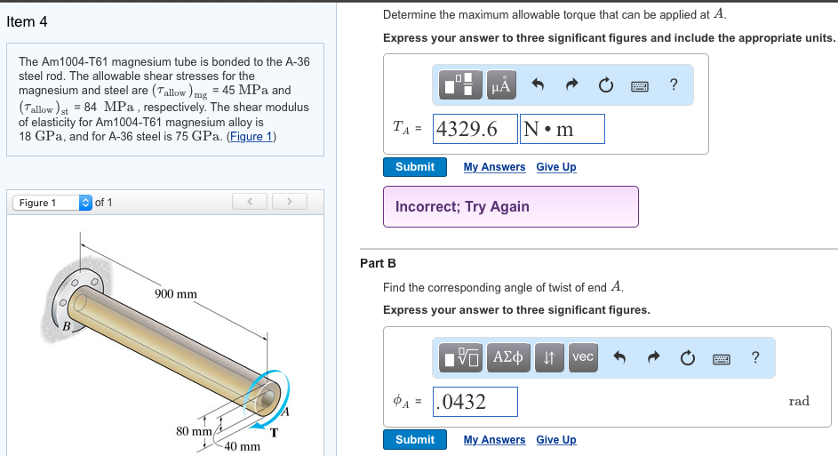 Solved Determine the maximum allowable torque that can be | Chegg.com