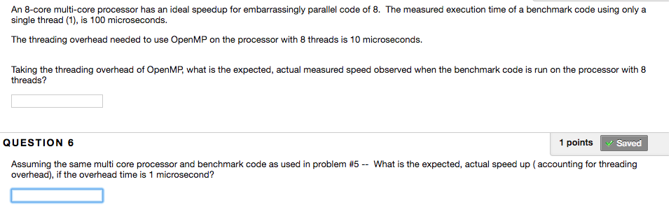 Solved An 8-core multi-core processor has an ideal speedup | Chegg.com