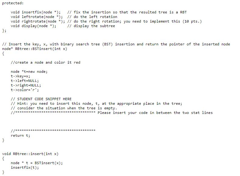 Solved Include Using Namespace Std Rbt Node Struct A 2794