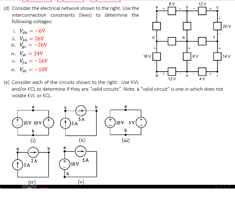 Solved Consider the electrical network shown to the right. | Chegg.com