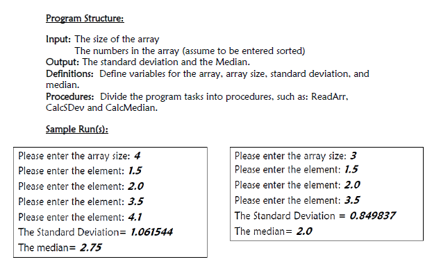 Solved Write a program that calculates the standard | Chegg.com