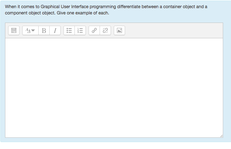 Solved When it comes to Graphical User Interface programming | Chegg.com