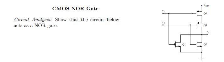 Solved CMOS Inverter 5V Circuit Analysis: Compute values of | Chegg.com