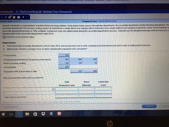 Solved lomework: 4-1 MyAccountingLab: Module Four Homework | Chegg.com