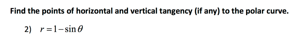 Solved Find the points of horizontal and vertical tangency | Chegg.com