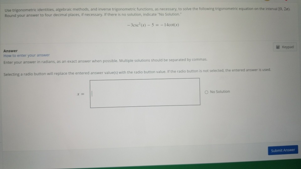 Solved Use trigonometric identities, algebraic methods, and | Chegg.com