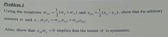 Using The notatious sigma = 1/2 (sigmaij) = 1/2(sigma | Chegg.com